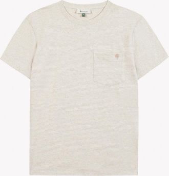 Faguo T-shirt cr&egrave;me et beige clair coton - OLONNE