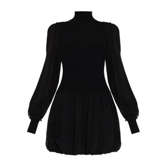 Frame Denim Sheer Sleeve Dress - - Dresses - Damen - Schwarzk - L
