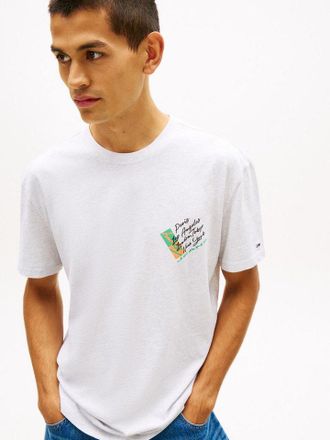 Tommy Jeans T-Shirt TJM REGULAR FIT SIGN SHIFT mit Tommy-Logo hinten, Jersey