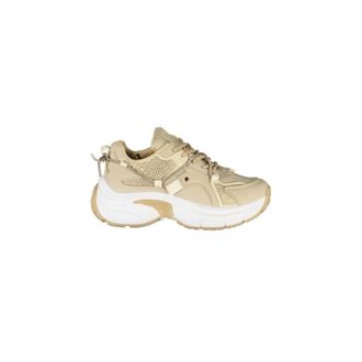 Laura Biagiotti Femme, Chaussures, Beige, Taille: 38 EU Baskets de Luxe &agrave; Plateforme Brod&eacute; de Strass