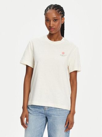 Mustang Jeans Mustang T-Shirt Floris 1016141 Écru Relaxed Fit