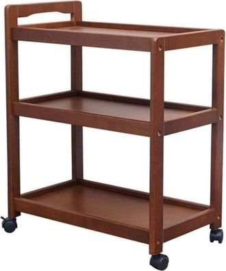 Generic Küchenwagen, 3-stufiger mobiler Küchen-Aufbewahrungswagen - Multifunktions-ESS- und Weinwagen in Honigfarbe für den Einsatz in Restaurants, Hotels und