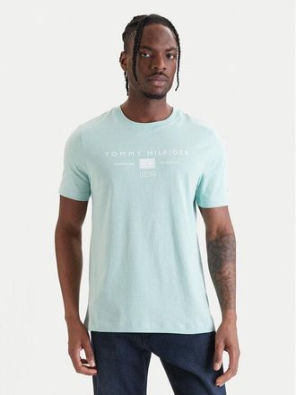 Tommy Hilfiger T-Shirt Brand Love MW0MW42365 Gr&uuml;n Regular Fit