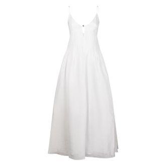 Tory Burch Taillenkleid aus Leinen - - Dresses - Damen - Wei&szlig; - S
