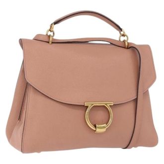 Ferragamo Pre-owned Cuir sacs-main - Femme - Pre-owned - Rose - Taille: ONE Size