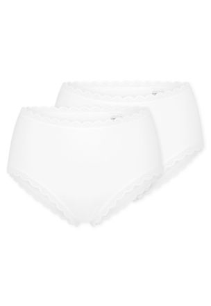 Schiesser Midislip UNCOVER BY SCHIESSER UNCOVER Cotton Lace, Damen, Gr. XXL, wei&szlig; (100, wei&szlig;), Obermaterial: 95% Baumwolle, 5% Elasthan, Unterhosen