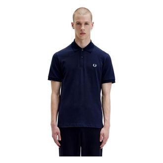 Fred Perry Leicester Baumwoll-Polohemd - - Tops - Herren - Blau - 2XL