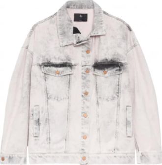3x1 Femme, Vestes, Gris, Taille: 40 FR Veste d&eacute;lav&eacute;e oversize asym&eacute;trique
