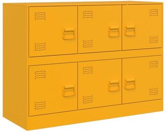vidaXL Sideboard Senfgelb 99x39x73 cm Stahl Vidaxl