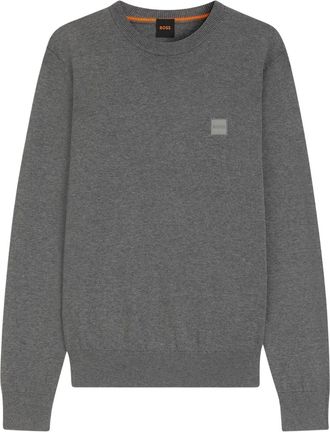 HUGO BOSS Kanovano Pullover f&uuml;r Herren, Rundhalsausschnitt (Silbergrau)