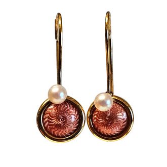 Victor Mayer Limited Edition Enamel And Akoya Pearl Earrings