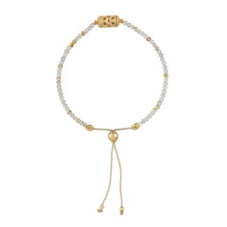 Doroth&eacute;e Sausset Verstellbares Armband mit Mia-Steinen - - Accessories - Damen - Gelb - ONE SIZE