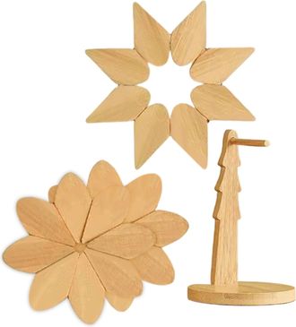 Generic Untersetzer Set - Hitzebest&auml;ndige M&uuml;hle Untersetzer - Dekorative Holz Untersetzer F&uuml;r Hei&szlig;e Gerichte,F&uuml;r K&uuml;che Wohnkultur Tisch Bar B&uuml;ro T&ouml;pfe Pfannen