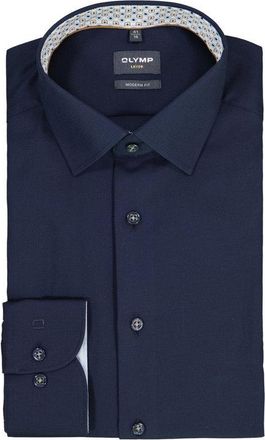 Olymp Herren Hemden blau Baumwolle