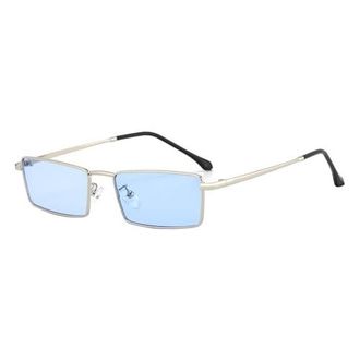 Generic Lunettes De Soleil &Agrave; Petite Monture En M&eacute;tal For Hommes Et Femmes, For La Conduite Plein Air Le Sport(Blue)
