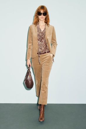 Gerard Darel Pantalon droit en velours &agrave; c&ocirc;tes - MYSA - Paille
