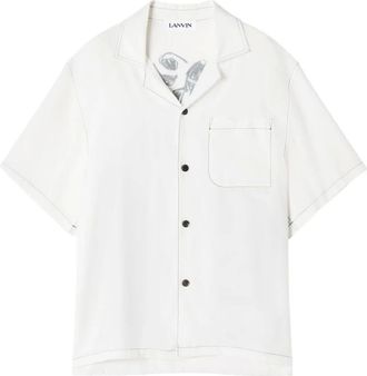 Lanvin Homme, Chemises, Blanc, Taille: L Short Sleeve Chemises