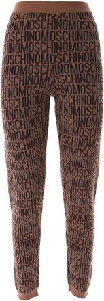 Moschino Femme, Pantalons, Brun, Taille: 36 FR Logo Pantalons