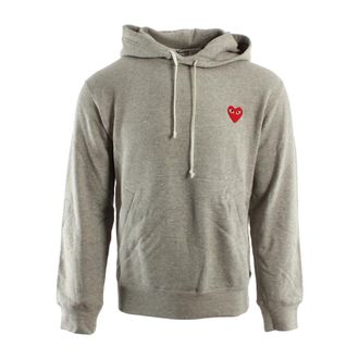 Comme Des Gar&ccedil;ons Homme, Sweatshirts et sweats &agrave; capuche, Gris, Taille: L Heart Logo Hooded SweaT-shirt