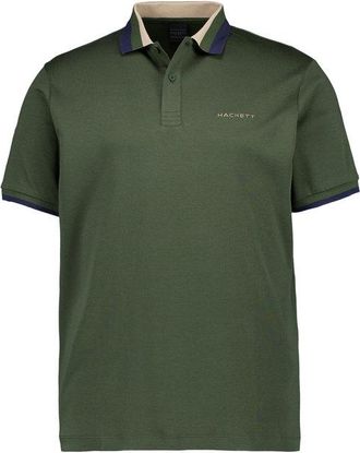 Hackett Herren Polo-Shirt grün Baumwoll-Jersey