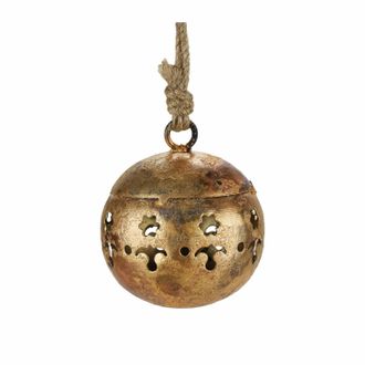 Loberon Weihnachtsschmuck 3er Set Ysabelle, DREI Größen, Filigrane Stanz-Muster, mit Antik-Finish, Nostalgie-Look, Weihnachtsdekoration, Weihnachten, Eisen, J