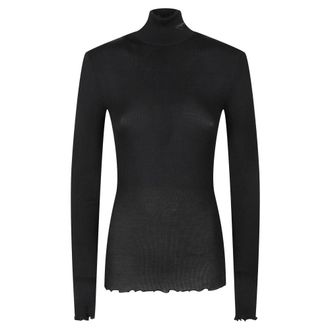Prada Rippstrick-Rollkragenpullover - - Knitwear - Damen - Schwarzk - S