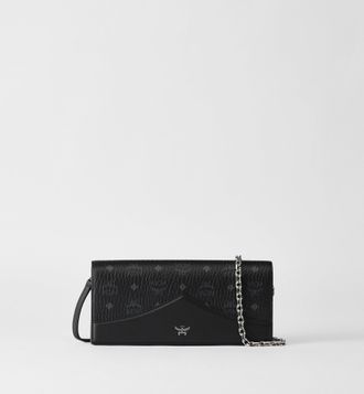 MCM Diamond Clutch in Visetos-Leder-Mix BLACK VISETOS LEATHER MIX