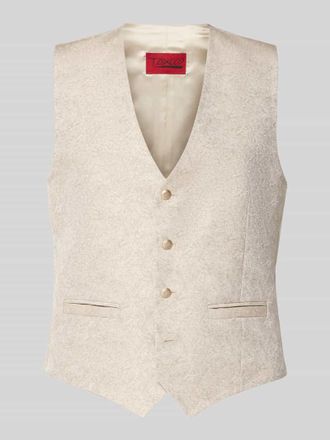 Wilvorst Weste mit V-Ausschnitt und Paspeltaschen