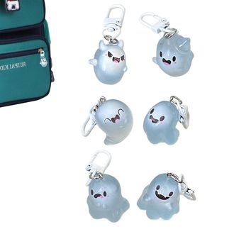 Generic Cartoon Ghost Key Chain - Lumin&ouml;ser Gl&uuml;hen im Dunklen Ghost -Anh&auml;nger, kreativer Cartoon -Schl&uuml;sselring | Tragbarer Light-up Ghost-Schl&uuml;sselhalter, ni