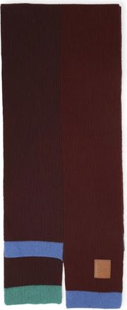 Loewe T&uuml;cher & Schals - Ribbed Wool Scarf With Contrast Ends - Gr. unisize - in Schwarz - f&uuml;r Damen