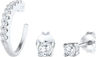 Elli Ohrringe Single Earcuff, Kristall Ohrstecker