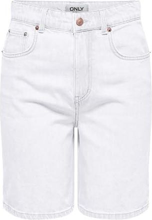 Only Onlrobyn Hw Long Shorts DNM PIM Oy, Blanc/Denim, XL Femme