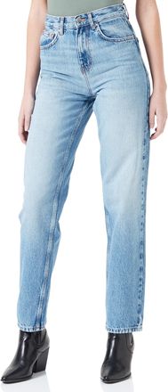 Only Damen Onlrobyn Ex Hw STR Lo Ak DNM Dot536 Noos Jeans, Medium Blue Denim 1, 31W / 34L EU