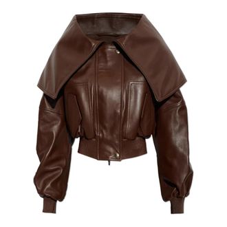 Balenciaga Blouson-Jacke mit Wickelkragen - - Jackets - Damen - Braun - XS