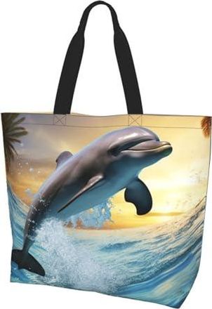 Generic Saut De Dauphin Sac Cabas D&eacute;contract&eacute; Sacs De Courses Grand Sac Courses Pour Travail Gym Shopping