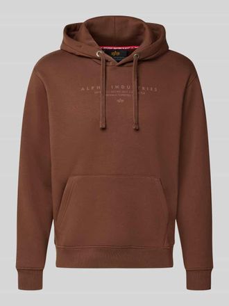 Alpha Industries Relaxed Fit Hoodie aus Baumwoll-Mix mit Label-Detail