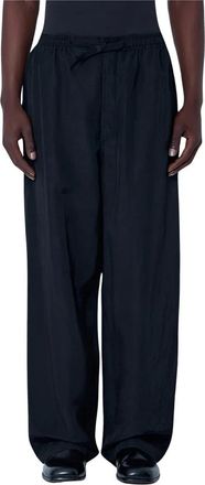 Christophe Lemaire Homme, Pantalons, Noir, Taille: S Pantalon Large &agrave; Cordon de Serrage
