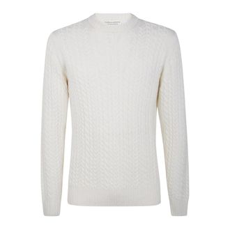 FILIPPO DE LAURENTIIS Cable Rundhalspullover - - Knitwear - Herren - Wei&szlig; - XL