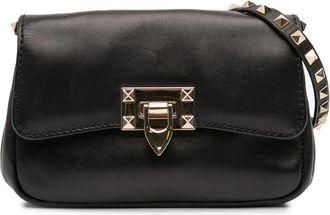Valentino Garavani Hobo Bags - Small Leather Rockstud Crossbody - Gr. unisize - in Schwarz - f&uuml;r Damen