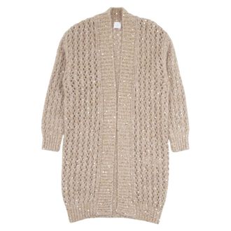 Eleventy Femme, Pulls, Beige, Taille: 40 FR Cardigan