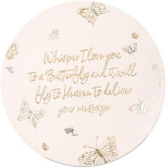 Pavilion Gift Company 22215 Whisper I Love You to A Butterfly and It Will Fly to Heaven to Deliver Your Message-10 Inch Weather Proof Stone 25,4 cm Garden Stone, 25,4 cm Ro