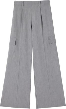 Oltre Femme, Pantalons, Gris, Taille: 36 FR Pantalon cargo palazzo