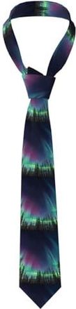 Generic Cravate DAffaires Aurore Bor&eacute;ale Verte Et Violette &Eacute;troit Necktie Fine Cravates Homme Pour L&Eacute;cole Remise De Dipl&ocirc;me Travail