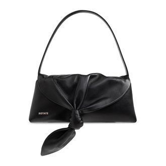 Rotate Rotate Birger Christensen, Femme, Sacs, Noir, Taille: ONE Size Leather Knot Scarf Bag
