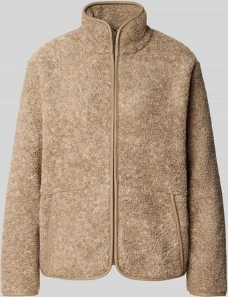 Christian Berg Teddyjacke mit Stehkragen und Eingrifftaschen