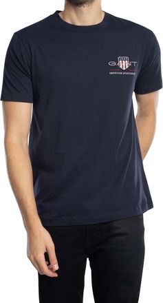 GANT Gant Herren Reg Archive Shield Emb T-Shirt T Shirt, Evening Blue, XXL EU