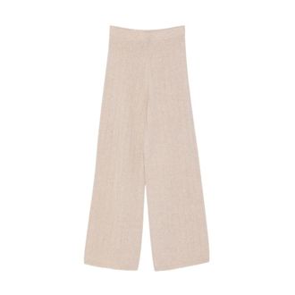 D.exterior Deserto Wide Pantalons - Femme - Pantalons - Beige - Taille: 40 FR