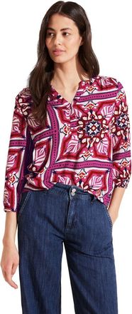 Street One Damen A321326 Print T-Shirt, Magnolia pink, 46