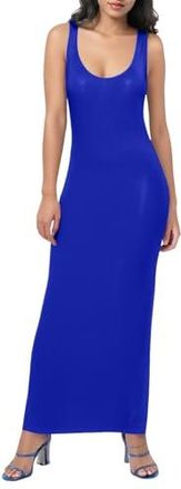 Generic Robe de cocktail longue semi-formelle &agrave; dos nu pour femmes, invit&eacute;es de mariage, printemps, &eacute;t&eacute;, vacances, cocktail, travail, mariage, bleu, XXL