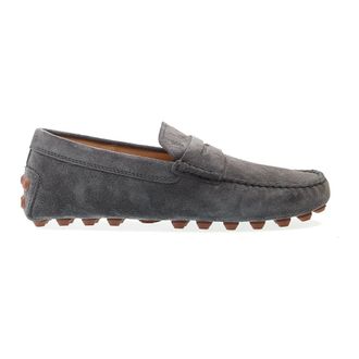 Tod's Homme, Chaussures, Gris, Taille: 40 1/2 EU Mocassins Bubble en daim gris